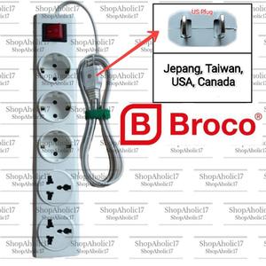 Jual BROCO Stop Kontak Travel US Plug (Taiwan Jepang USA Canada ...