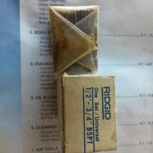 Jual mata snai drat pipa ridgid one Set Universal 1/2 - 3/4 Inch NPT ...