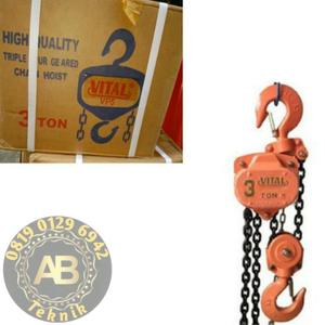 Jual chain block vital 3 ton x 12 meter takel hand manual cen blok ...