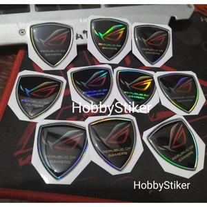 Jual Stiker asus rog republic of gamer emblem timbul gaming pc laptop ...