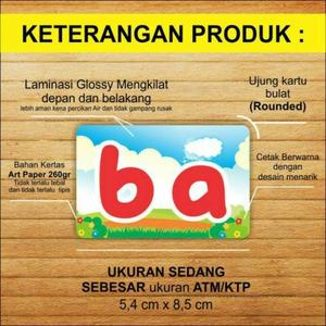 Jual flash card suku kata I belajar membaca suku kata - Jakarta Utara ...