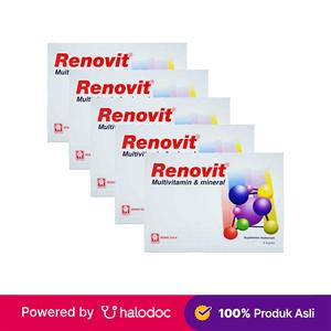 Jual Renovit 5 Strip (4 Kaplet/Strip) - Multivitamin - Halodoc - Kota ...