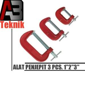 Jual ALAT PRESS KAYU/PENAHAN KAYU KLEM C SET 3 PCS CATOK KAYU CLAMP C C ...