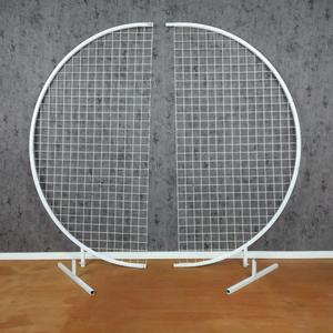 Jual Tiang Backdrop Stand Background Wedding Round Mesh Backdrop ...