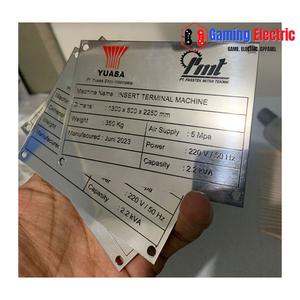 Jual Alat Tulis Name Plate Panel / Name Tag Stainless Ukuran 14 X 7 Cm ...