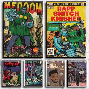 Jual Mf Doom Comic Poster Aesthetic Nas Michael Jackson Music - Kota ...