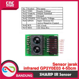 Jual terbaru sharp ir sensor jarak infrared gp2y0e03 4-50cm analog ...