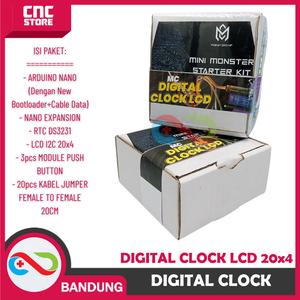 Jual terbaru kit digital clock lcd i2c jam digital arduino paket ...