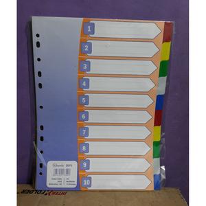 Jual ;; Bambi divider / pembatas ordner a4 10 warna 2610 - Kota ...