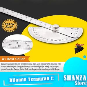 Jual - Busur 180 Derajat Penggaris Combi Protactor Alat Ukur Sudut ...