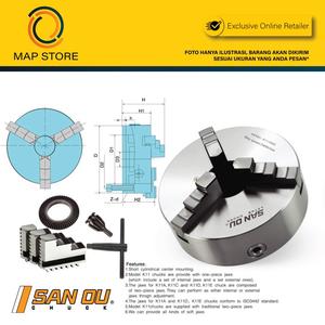 Jual CHUCK BUBUT 10" 3 JAW / CLAW BUBUT 3 JAW / CATOK KEPALA BUBUT 10 ...