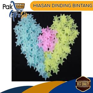 Jual Hiasan Dinding Star Wall Sticker Stiker Bintang Glow In The Dark ...