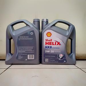 Jual OLI MESIN SHELL HELIX HX-8 BERHOLOGRAM ORI SAE 5W-30 KEMASAN 4 ...