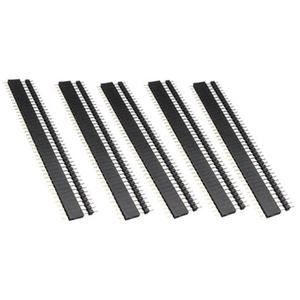 Jual 5 Pair 40 Pin 2.54mm Male Female SIL Socket Row Strip PCB ...