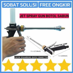 Jual SEMPROTAN AIR WATER JET GUN STICK SPRAYER + TABUNG SABUN QUICK ...