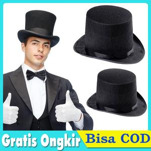 Jual Topi Sulap Tinggi Topi Pesulap Magician Top Hat Anak Dewasa Hitam ...