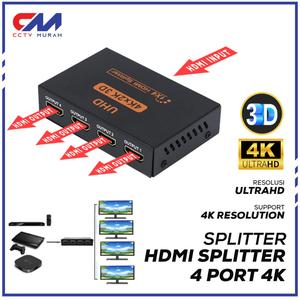 Jual HD Splitter 1X4 Support 4K/HD Splitter 1 In 4 OUT Resolusi 4K ...