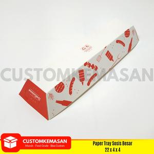 Jual (Xa3) Dus sosis Besar, Box Sosis, Paper Tray Sosis, Kemasan Sosis ...