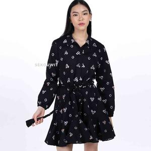Jual Pansy Batik Jumputan Gored Shirt Dress in Black - Kab. Bogor ...