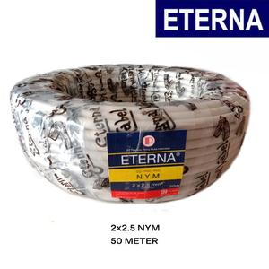 Jual KABEL LISTRIK ETERNA NYM 2X2.5 2X2,5 TEMBAGA KAWAT PUTIH 50 METER 50M - Jakarta Timur ...