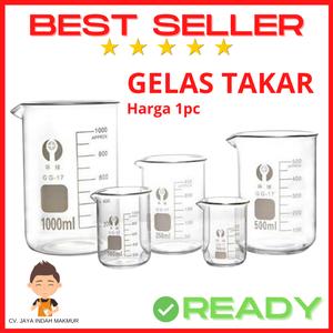 Jual Gelas Ukur Gelas Takar Lab Borosilicate Glass Tahan Panas Skala ...
