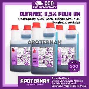 Jual DUFAMEC 0,5% Pour On Tetes Luar 500 mL | Obat LSD Gudik Scabies ...