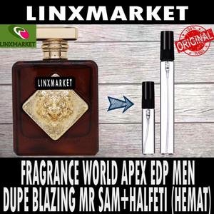 Jual FRAGRANCE WORLD APEX EDP (DUPE BLAZING MR SAM + HALFETI LEATHER) HEMAT - 2ML - Kota ...