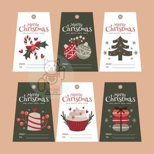 Jual Hangtag Label Tema Natal Christmas Untuk Kartu Ucapan Kado Hampers ...