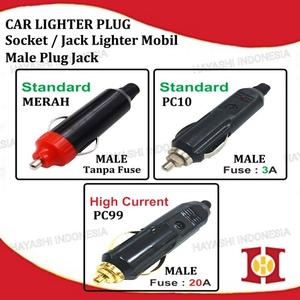 Jual Plug Jack Car Lighter Soket Colokan Mobil Jantan Male LED Fuse 12V ...