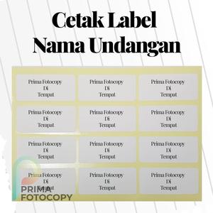 Jual Print Label Nama Undangan 103 Nikahan Syukuran Sunatan Cepat Murah ...