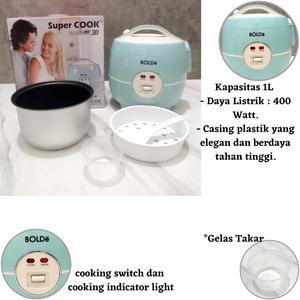 Jual 3D ECO RICE COOKER 3 IN 1 KAPASITAS 1 LITER MAGIC COM 400 WATT ...