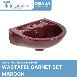 Jual Wastafel / Wall Hung Wash Basin Garnet Set Maroon Trilliun Best ...