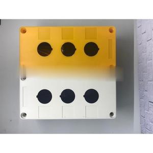 Jual Control Box Push Button 22mm 3Lubang Putih kuning /kontrol box ...