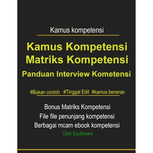 Jual KAMUS KOMPETENSI+MATRIKS KOMPETENSI+PANDUAN INTERVIEW KOMPETENSI . - Kab. Bogor ...