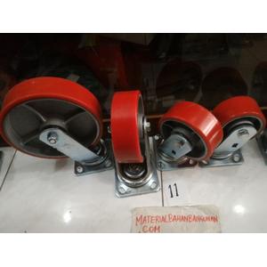 Jual roda 8 inch HIDUP roda polyurethane HEAVY DUTY khusus roda PU ...