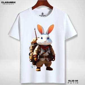 Jual OLABAMBA Kaos Distro Premium Adventure Rabbit OL3D 69 - OL3D 69 ...