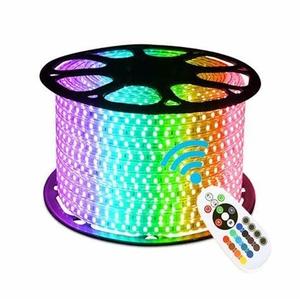 Promo Lampu LED Strip RGB 100 meter SMD 5050 / 220V Remote Flasher ...