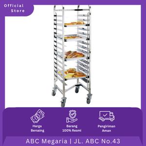 Jual Getra Gastronom Bakery Trolley / Troli Roti Stainless Steel BPT15 ...