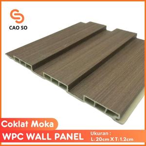 Jual WPC wall Panel Dekorasi Dinding Kayu Warna Coklat Moka Wallpanel ...