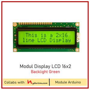 Jual LCD 16x2 Modul display Character - Color Green Display - Kota ...