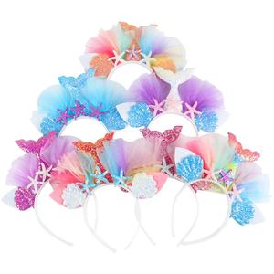 Jual Little Mermaid Party Crown Headband Mermaid Tail Hat Photo - Kota ...