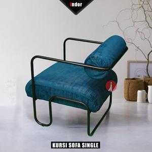 Jual SOFA SINGLE MINIMALIS/SOFA KAKI BESI RUANG TAMU/SOFA BERSANTAI ...