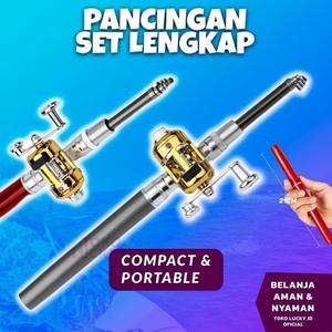 Jual Set Pancingan Pulpen Reel Lengkap Joran Pen Fishing Rod Simple ...