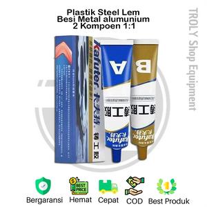 Jual Plastik Steel Lem Epoxy 2 Komponen Lem Besi Alumunium Metal ...