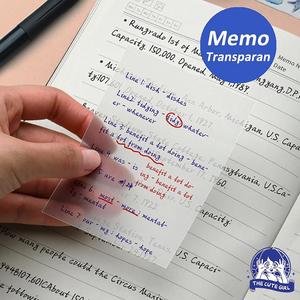 Promo Koreksi Stiker label post-it transparan/Sticky Note/Memo ...