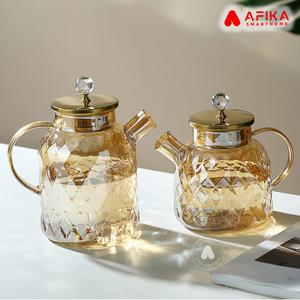 Promo Teko Kaca Tahan Panas Teh Kopi Pitcher Design Diamond dengan Saringan - 1L - Jakarta Barat ...