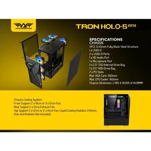 Jual Armaggeddon Tron Holo 5 | RGB Holographic |ATX Gaming Case Best ...