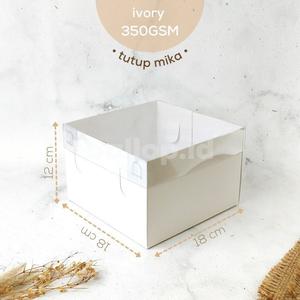 Jual Kotak Box Dos Dus Kue Tart Cake Pie Pudding Putih Mika Ivory Ok 18 ...