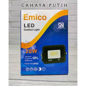 Jual Lampu Sorot Led 20 Watt Emico Flood Light 20w Tembak Outdoor - 20 W PUTIH - Kota Depok ...