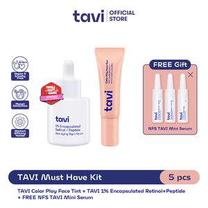 Jual [FREE 3 Mini Serum] TAVI Must Have Kit (Tavi Color Play Face Tint ...